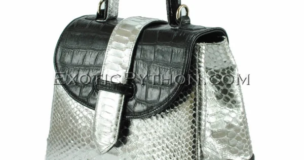 Crocodile & Python leather bag BG-309 - "EXOTIC PYTHON"