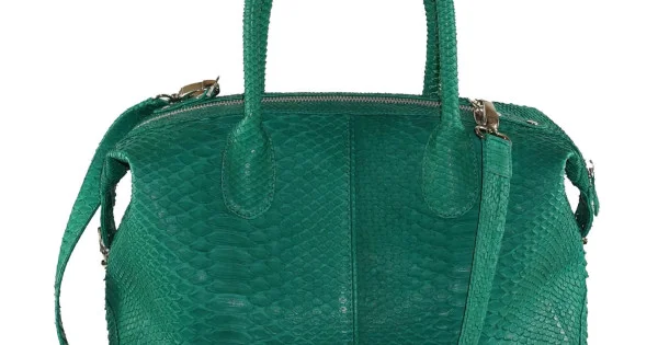 Genuine python snakeskin handbag BG-180 - "EXOTIC PYTHON"
