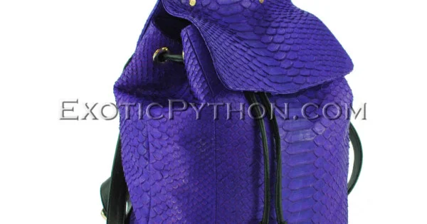 Purple python leather backpack - "EXOTIC PYTHON"