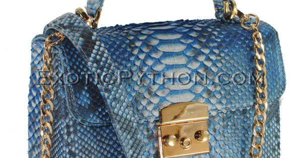 Python leather crossbody bag - "EXOTIC PYTHON"