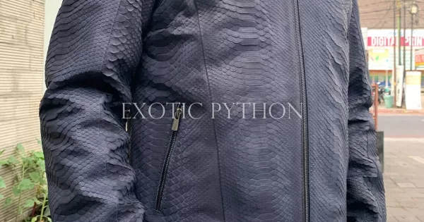 Men's snakeskin jacket JT-109 - Exotic Python