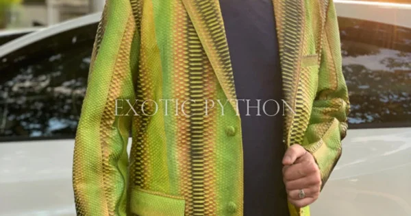 Men's snakeskin jacket JT-115 - Exotic Python