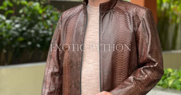 Men's snakeskin jacket JT-120 - Exotic Python