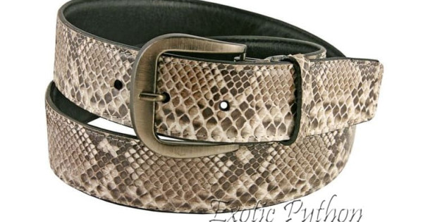 Snakeskin belt AC-14 - "EXOTIC PYTHON"