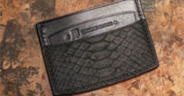 Snakeskin Card Holder - Exotic Python